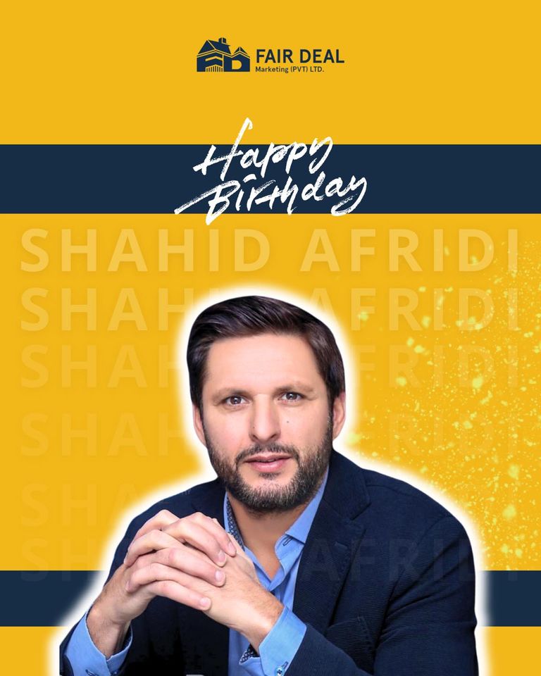 Happy Birthday To The Former Captain Of Pakistan Shahid Afridi
